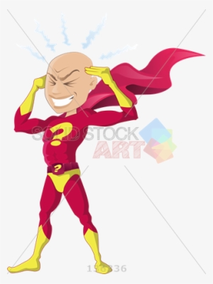 Stock Illustration Of Super Thinker Superhero With - Superhero Thinking ...
