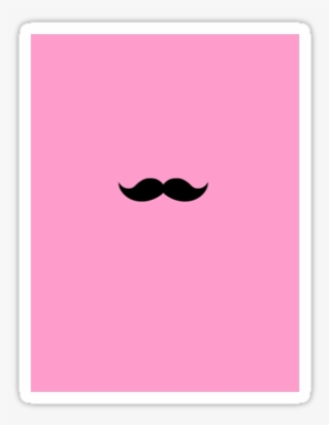 Mustache Pink Background Stickers By Mckenzie Nickolas - Mustache ...