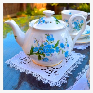 Royal Albert Forget Me Not Tea Set - Teapot - 480x605 PNG Download - PNGkit