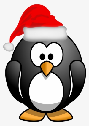 Christmas Penguin Clipart Black And White - Cartoon Penguin - 1979x1625 ...