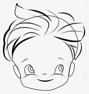 Smiling Baby Face Illustration - Line Art - 500x529 PNG Download - PNGkit