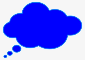 Original Png Clip Art File Wide Thought Bubble Blue - 600x421 PNG ...