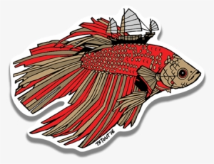 Series Of Red And Gold Screenprinted Stickers - 439x346 PNG Download ...