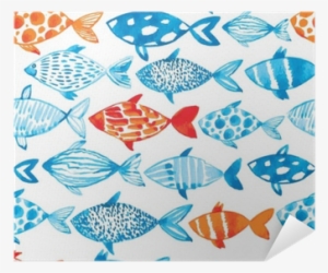 Vector Watercolor Fish On Light Background - Watercolor Fish Background ...