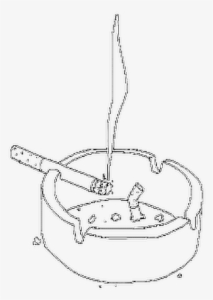 Ashtray Cigarette Sketch Aesthetic Tumblr Smoking Smoke - Cigarette ...