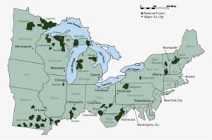 A Map Of The Eastern Region Of The United States Displaying - United ...