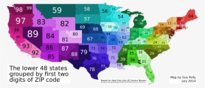 3 Digit Zip Code Map United States This Map Shows The - 2 Digit Zip Map ...