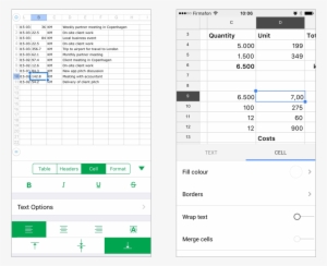 Half Modal Presentation To Configure Spreadsheet Cells - Ios Bottom ...