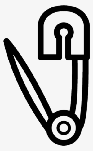 Safety Pin Tool Outline From Side View In Vertical - Safety Pin ...