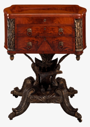 Crafted Wood Table - Work Table With Eagle Pedestal - 978x1280 PNG ...