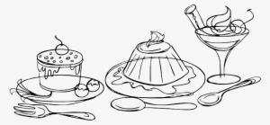 Dessertworx-quality - Dessert Line Drawing Png - 772x364 PNG Download ...