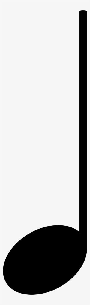 Big Image - Quarter Note Black And White - 712x2400 PNG Download - PNGkit