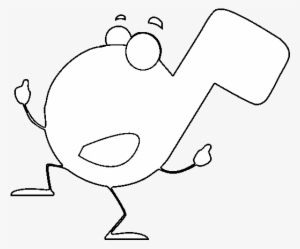 Quarter Note Coloring Page - Drawing - 600x470 PNG Download - PNGkit