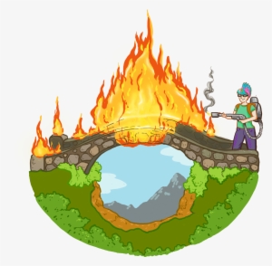 28 Collection Of Burning Bridges Drawing - Burning Bridge Drawing ...