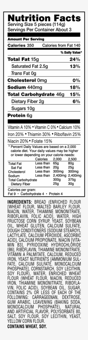 View Nutrition Facts - Great Value French Toast Sticks Nutrition Facts ...