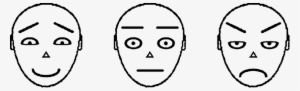 Schematic Stimuli Of Happy, Neutral, And Angry Faces - Angry Happy Sad ...