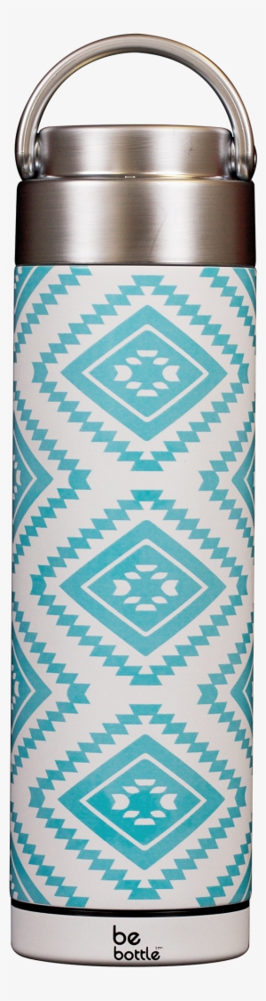 Aztec Azure Blue - Water Bottle - 1555x2332 PNG Download - PNGkit