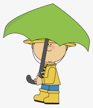 Boy Under Umbrella Clipart - Preposition Under The Umbrella - 439x550 ...