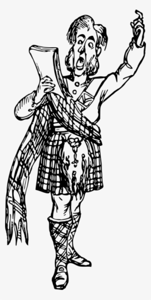 Orator Speech /m/02csf Drawing Line Art - Kilt Clipart Black And White ...