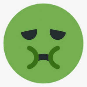 Green Puke Vomit Sick Emoji Emoticon Face Expression - Nauseated Face ...