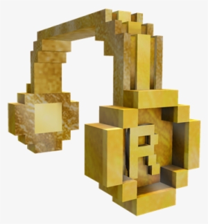 Gold 8-bit Headphones - 8 Bit Headphones - 420x420 PNG Download - PNGkit