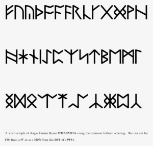 A Small Sample Of Anglo-frisian Runes Using The Common - Font Futhorc ...