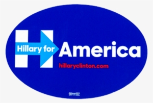 Hillary For America Oval Car Magnet - Bumper Sticker On Nice Car ...