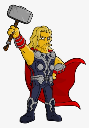 Thor From Springfield Simpsons Avengers Movie Clipart - Springfield ...