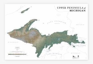 Upper Peninsula Map - Upper Peninsula - 1000x1000 PNG Download - PNGkit