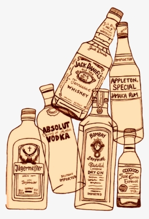 Alcohol Drawing - 474x700 PNG Download - PNGkit