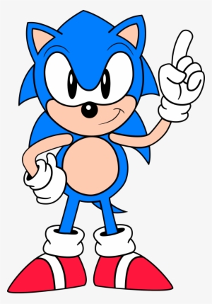 Classic Sonic Front - Sonic The Hedgehog Front - 1197x1712 PNG Download ...