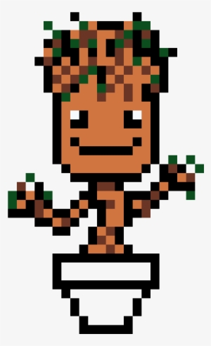 Baby Groot Pixels - Groot Sprite - 420x500 PNG Download - PNGkit