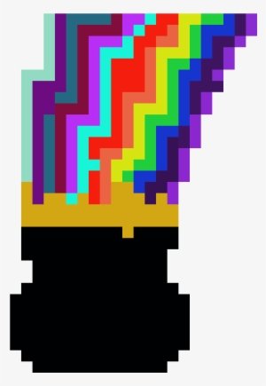 Pot Of Gold - Pixel Art - 750x750 PNG Download - PNGkit