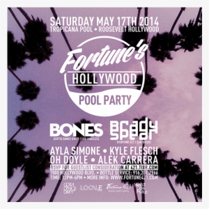Fortune's Hollywood Pool Party - Poster - 550x770 PNG Download - PNGkit