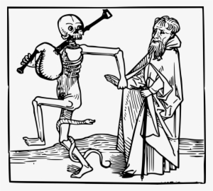 Black Death Danse Macabre Dance Drawing - Macabre Art Black Death ...