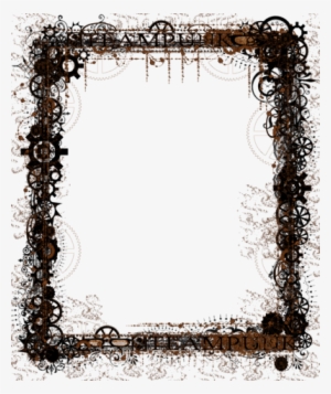 Steampunk Borders Png Vector Freeuse Library - Steampunk Round Border ...