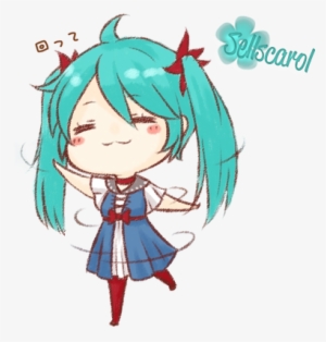 Hatsune Miku Chibi Simple - 500x429 PNG Download - PNGkit