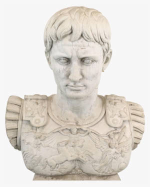 Greco-roman Concrete Bust And Pedestal - Roman Statue Transparent ...