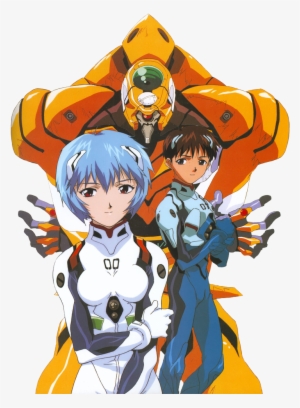 Hiramatsu Tadashi Neon Genesis Evangelion Ikari Shinji - Rei Ayanami Smile - 5000x7152 PNG ...