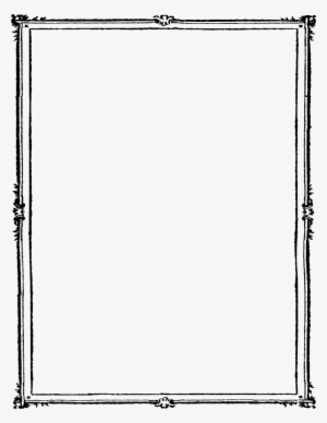 Black Border Frame Png Photos - Double Line Page Border - 850x1100 PNG ...