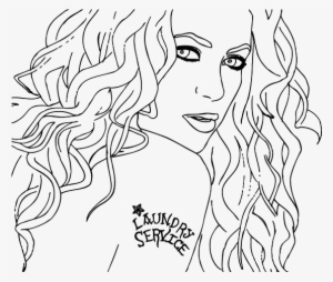 Laundry Service Coloring Page - Shakira Para Pintar - 600x470 PNG ...