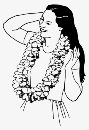 Hawaiian Language Lei Drawing Download - Lei Clip Art Black And White ...