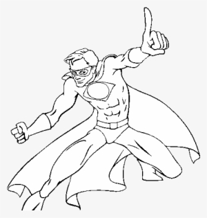 Super Boy Coloring Page - Drawing - 600x470 PNG Download - PNGkit