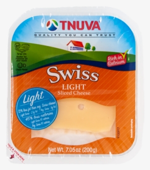 Swiss Sliced Cheese Light - Tnuva Light Swiss Cheese, Sliced - 7 Oz ...