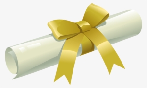 Graduation Ceremony Graduate Square - Diploma With Yellow Ribbon ...