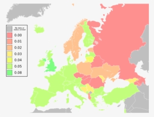 Map Of European Countries By Maximum Blood Alcohol - Standard & Poor's ...