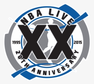 20th Anniversary Of Nba Live Logo - Branding Iron - 600x600 PNG ...