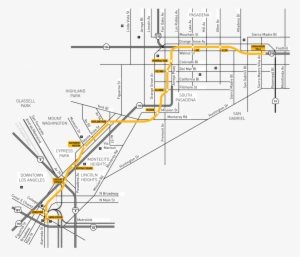 Map For Gold Line In Schedule - Los Angeles County Metropolitan ...