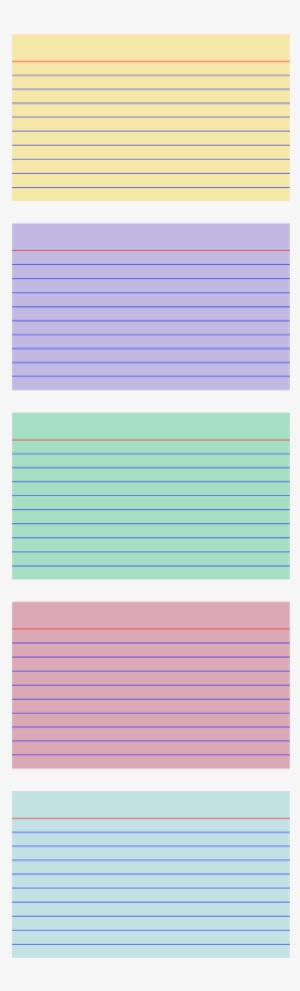This Free Clipart Png Design Of Colored Index Cards - 299x900 PNG ...
