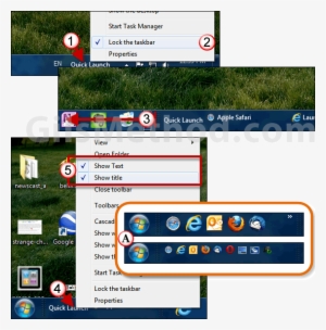 Quick Launch Bar Windows 7 B - Quick Launch Windows Vista - 569x578 PNG ...